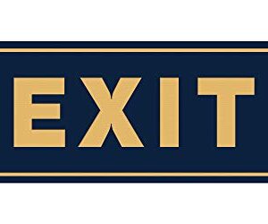 Zinevie Durable Rounded Corners Long Lasting Modern Design Sign Standard Exit Wall or Door Sign Durable Plastic and Easy Installation (3 x 8 Inch)