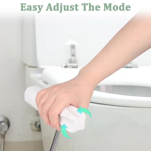 Bidet Attachment for Toilet UK, Toilet Bidet Attachment, Ultra-Slim Bidet Sprayer with Dual Nozzle, Non-Electric Bidet Spray Adjustable Pressure for Portable Bidet Feminine/Posterior Wash