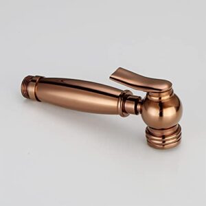 MINJING Bidet Sprayer Rose Gold, Solid Brass Handheld Bidet Sprayer for Toilet, Body Cloth Diaper Sprayer Muslim Shower for Personal Hygiene