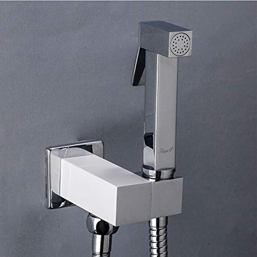 MINJING Bathroom Bidets Faucet Chrome, Toilet Bidet Mixer Anal Cleaning Muslim Shower Bidet Faucet, Baby Cloth Diaper Sprayer