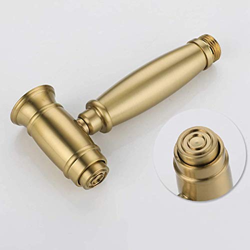 MINJING Brass Bidet Faucet Gold, Warm Mixer Strong Water Pressure Sprayer, Single Handle Wall Mount Bidet Toilet Kit, Hygienic Shower Sprayer Kit