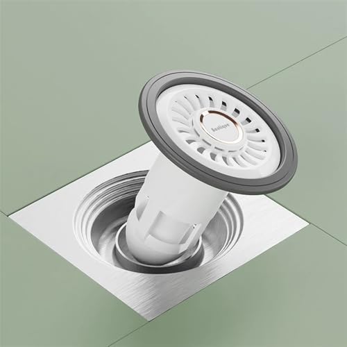 Shower Floor Drain Strainer Sewer Drain Kitchen Drain Bath Fixture Accessories 1Pcs(White)