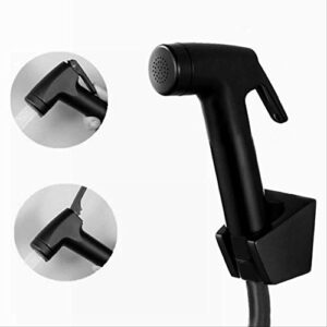 MINJING Black Handheld Bidet Spray Abs Shower Sprayer Set Toilet Faucet Shower Bidet with Hose and Holder Set d