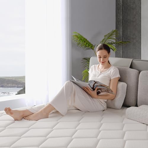 OGlAWA King Size Mattress Memory Foam 12 inch Gry King Mattress a Box indvidual Pocket Sping Breathable Comfontable for Sleep Suporive Pressure Reie. (12 inch, King)