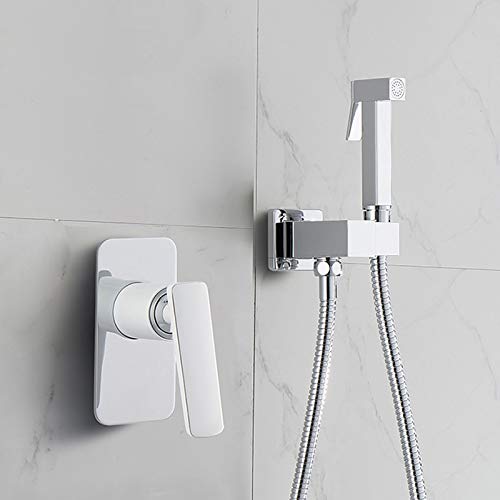 MINJING Bathroom Bidets Faucet Chrome, Toilet Bidet Mixer Anal Cleaning Muslim Shower Bidet Faucet, Baby Cloth Diaper Sprayer