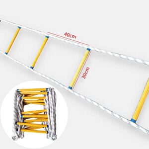 FGQCBBYC Fire Escape Ladder 1-8 Storey, Emergency Fire Escape Rope Ladder with Hooks, Resistant Safety Evacuation Ladder, for Windows and Balconies/5M/3M