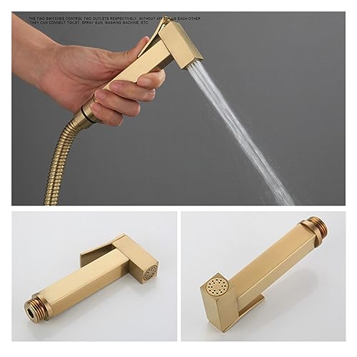 Brass Bidet Faucet Handheld Toilet Bidet Sprayer Sanitary Shower Toilet Faucet Single Cold Water Faucet Self Cleaning(Chrome)