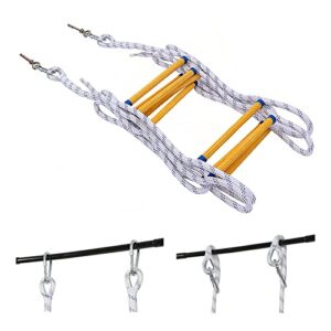 fgqcbbyc rope ladder fire escape ladders 2-10 storey evacuation safety ladder,emergency fire escape ladder, for indoor/outdoor weight capacity up to 900lb/8m/26.2ft/18m/59ft