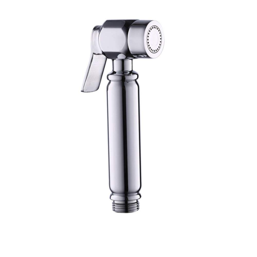 MINJING Hand Held Bidet Sprayer Copper Bathroom Cloth Diaper Washer Shower Bidet Tap Faucet for Toilet Cleaning, Pet Bath, Personal Hygiene-E