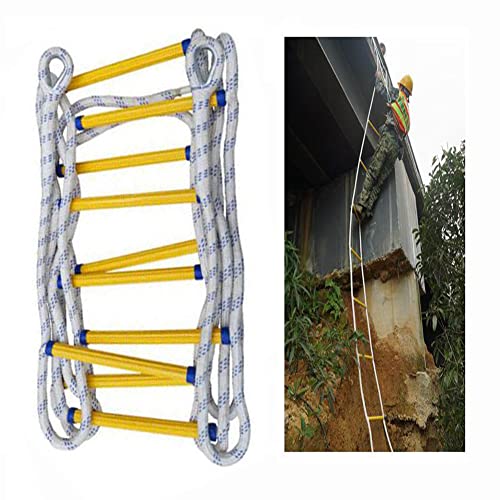 FGQCBBYC Escape Rope Ladder, Fire Escape Ladders Home Lifeline Ladder Emergency Rope Ladder Load Capacity up to 2000 Lb Rope Ladder Escape Ladder/12M/39Ft