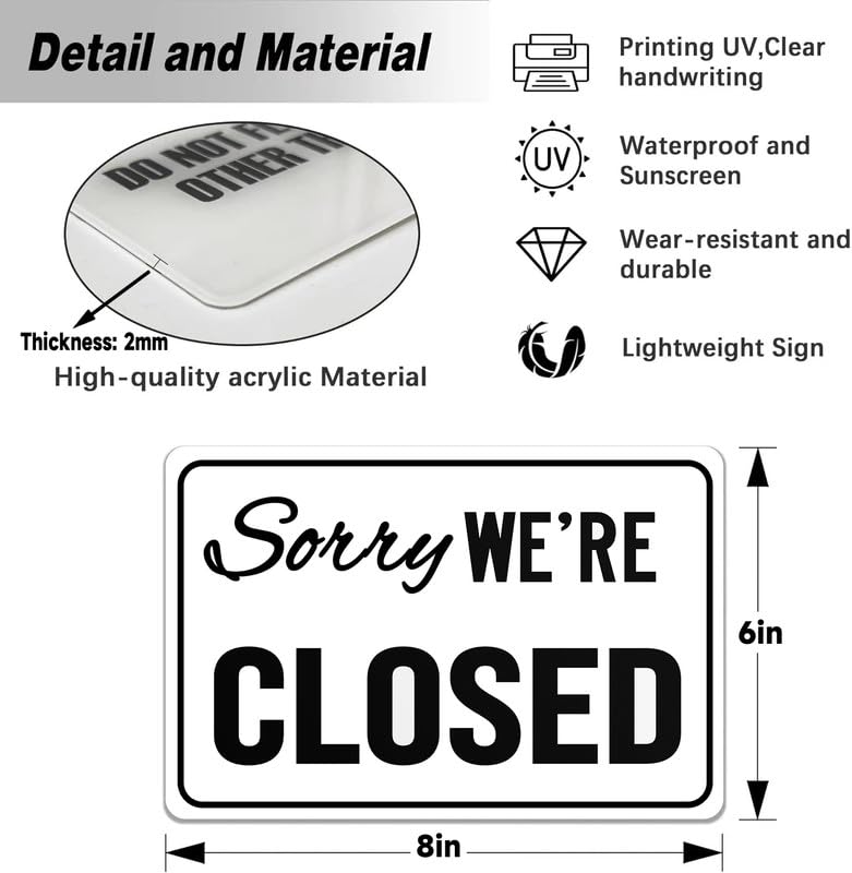 Acrylic Sign For Wall Exit Sign Self-Adhesives Sign For Door Or Wall 6 X 8 Inch Premium Acrylic Design Plate