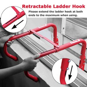 FGQCBBYC Emergency Fire Escape Ladder 2-6 Storey, Aluminum Alloy Flame Resistant Portable Safety Ladders, Easy to Store Fire Ladder for Indoor Outdoor,Tree House, Playground,13FT/4M