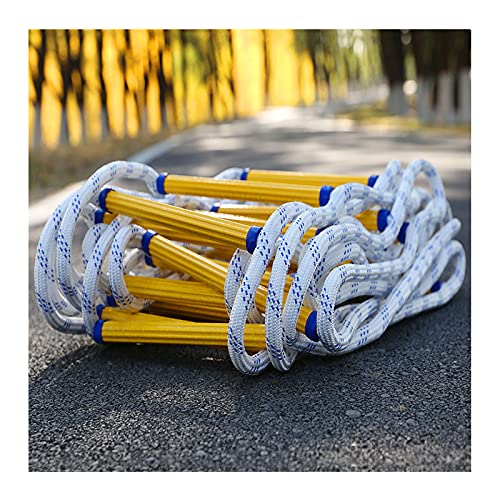 FGQCBBYC Safety Rope Ladder,Fire Escape Ladder, Emergency Fire Escape Ladder, Escape Ladder Lifeline Ladder Outdoor Nylon Soft Ladder for Home Climbing Engineeaerial Work/6M/20Ft