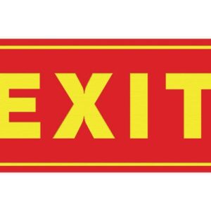 Durable Rounded Corners Long Lasting Modern Design Sign Standard Exit Wall or Door Sign Durable Plastic and Easy Installation (3 x 8 Inch)