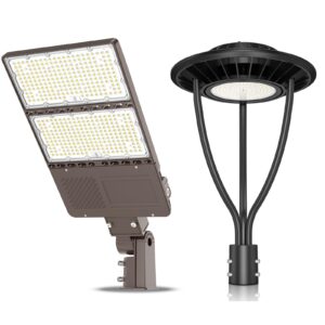 adub 320w led parking lot light with photocell, ul listed led shoebox light, 150w/120w/90w led post light 21,000 lm