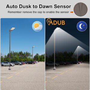 ADUB 320W LED Parking Lot Light with Photocell, UL Listed LED Shoebox Light, 150W/120W/90W LED Post Light 21,000 LM