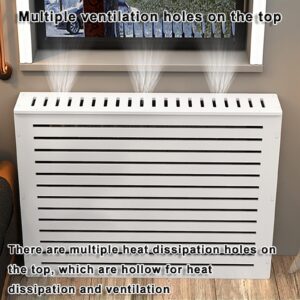 Radiator cover，White Modern Radiator Cover，Heating Cabinet Storage Shelf，MDF radiator covers，Easy to install, good air permeability, strong load-bearing capacity, covers pipes，for living room, bedroom