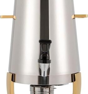 19L Stainless Steel Coffee Chafer Urn Hot Drinks Dispenser Hot Water Dispenser, With Spigot, For Home, Hotels, Restaurants, or Parties, Gold