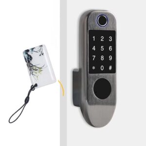 Security Smart Lock, 5 in 1 Finger Print Door Lock, Electronic Biometric Fingerprint Door Password Lock for Office Home