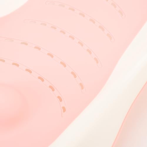 Baby Bath Support with Smart Temperature Sensing Technology, Soft and Supportive Design, Compatible with Most Baby Tubs, Anti Slip Bottom, Easily Foldable (Pinkish)