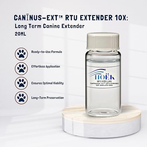 Canīnus-EXT™ Chilled RTU Extender 10X – Long Term Canine Semen 20ML - Dairy & Animal Protein-Free, Protects Dog Sperm During Shipping or Storage, No Mixing Required - Hoëk Labs