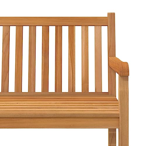 MINERWALL Patio Bench 59.1" Solid Teak Wood,Outdoor Patio Teak Bench — Durable and Stylish for Your Comfort Patio Furniture