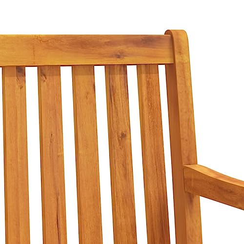 MINERWALL Patio Bench 59.1" Solid Acacia Wood,Acacia Wood Patio Bench with Armrests for Enhanced Outdoor Seating Comfort Patio Furniture