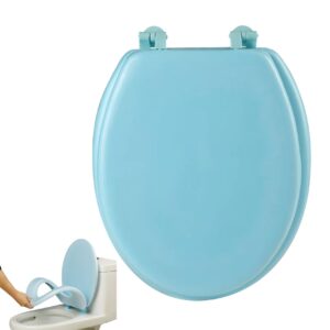 kuyyfds blue toilet seat eav u-shaped waterproof round toilet seat minimalist style thickened colored toilet seat for standard toilets bathroom home kitchen tools