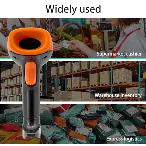 USB Wired Connection Barcode Scanner Digital Printed Bar Code Reader for Supermarket Checkout, Mobile Payment (USB & 2.4G & BT Connect)