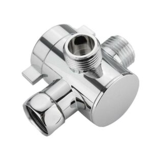 1/2 Inch Three Way T-adapter Valve Fit for Toilet Bidet Shower Head Diverter Valve