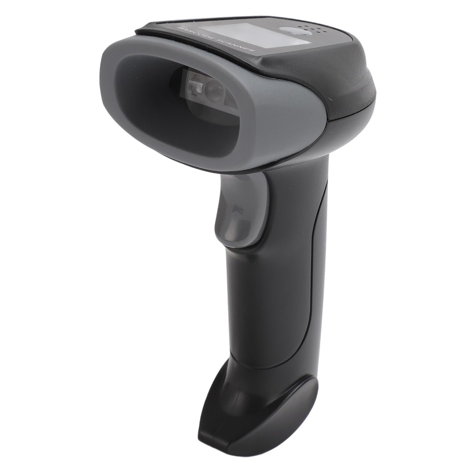 Barcode Scanner 2D QR Cordless Handheld Scanner, LCD Display, AI Voice, Wide Scan Range with 2000mAh Battery, ABS Material, 30FPS, White LED, 500,000 Memory