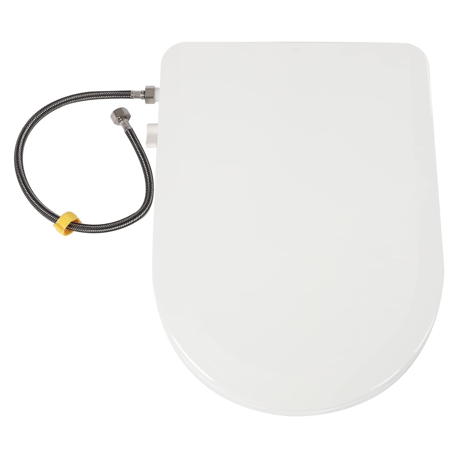 Non-Electric Bidet Toilet Seat, Fits Elongated Toilets, White, Dual Nozzle System - Bidet with Easy Installation