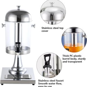 Beverage Dispenser Stainless Steel Drink Dispensers Coffee Urns, 8L/2.2 Gallon Water Dispenser with Spigot for Hot Cold Drinks Beer(Silver)