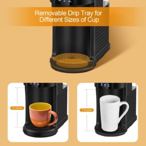 ILAVIE 2 in 1 Single Serve Coffee Maker, 40oz K Cup Coffee Maker for K cup Pods and Ground Coffee, Single Cup Coffee Maker with 5 Brew Sizes Up to 14oz, Compact Design Coffee Machine for Travel