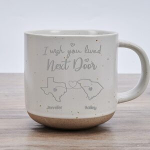 wrappiness i wish we lived closer pottery mug - personalized long distance friendship mug, custom state to state mug, going away gifts for sister best friend bestie women gift - w20-01-recukqj2ybzzr0