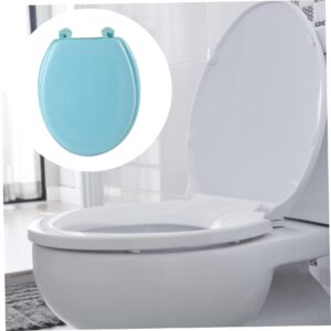 KUYYFDS Blue Toilet Seat EAV U-Shaped Waterproof Round Toilet Seat Minimalist Style Thickened Colored Toilet Seat for Standard Toilets Bathroom Home Kitchen Tools