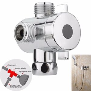 1/2 Inch Three Way T-adapter Valve Fit for Toilet Bidet Shower Head Diverter Valve