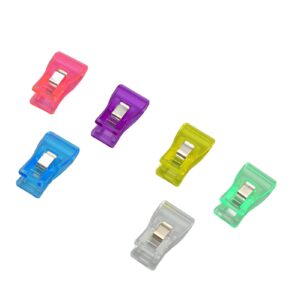 100 Pieces Multifunction Clips, Colorful Transparent Plastic Flat Tail Clip Set, Mini Transparent Plastic Clear Clips, Photo Clips, Clothespins Clip