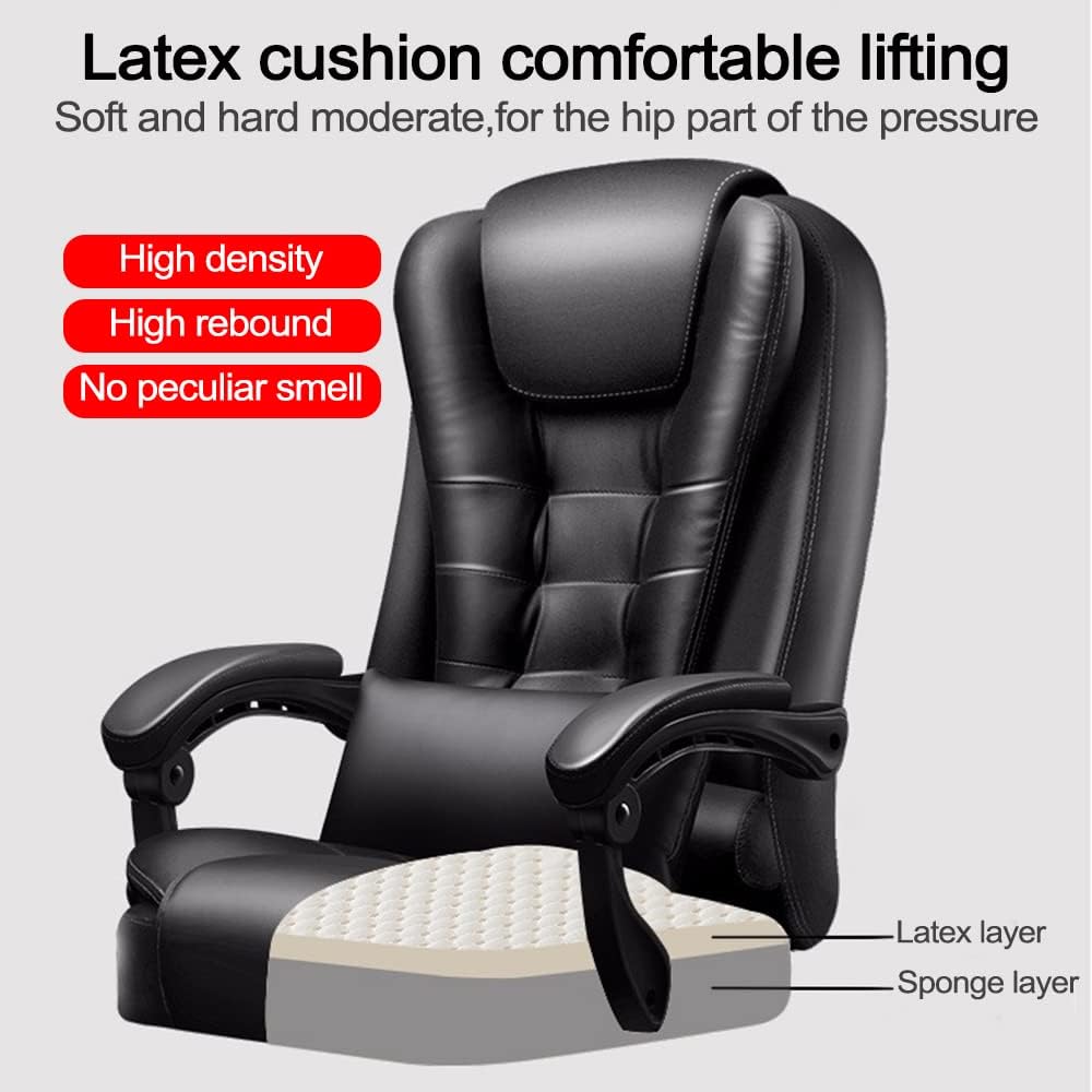 XUEGW Home Computer Chairs Office Gaming Chairs Big and Tall Desk Chair Back Support Computer Desk Chair Ergonomic High Back Chair Managerial Executive Desk Chair with Footrest Adaptive eeting Rooms