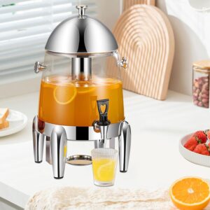 12L Stainless Steel Juice Dispenser Beverage Dispenser with Spigot Coffee Urn Hot Or Cold Drinks Dispenser for Parties Buffet Catering