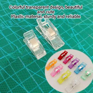 100 Pieces Multifunction Clips, Colorful Transparent Plastic Flat Tail Clip Set, Mini Transparent Plastic Clear Clips, Photo Clips, Clothespins Clip