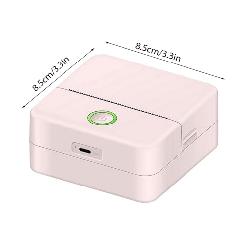 YDuupxe Mini Thermal Printer with BT 4.0 200 DPI Portable Pocket Printer for Photos Labels Notes and Studying Work Home Use Travel (Pink)