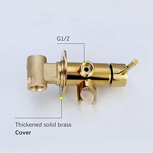 MINJING Cloth Diaper Sprayer, Toilet Bidet Sprayer, Hot and Cold Mixer Solid Brass Shower Faucet, Bathroom Douche Kit Washer