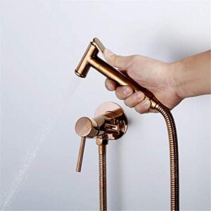 MINJING Cloth Diaper Sprayer, Toilet Bidet Sprayer, Hot and Cold Mixer Solid Brass Shower Faucet, Bathroom Douche Kit Washer