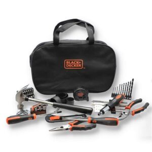 black+decker 65 piece home repair tool set with tool bag