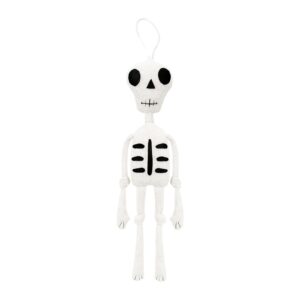 halloween decor throw pillows: cute plush skeleton halloween pillow, halloween stuffed skull pillow human skeleton decorations indoor for kids home sofa bed office couch living room (18inch)