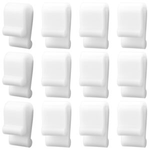 12pcs dutch oven lid protector clips, silicone cookware protector clips pot lid flexible bumpers lifter accessories for stacking pan and display of dutch oven pots (white)