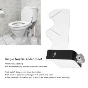 Topyond Single Nozzle Toilet Bidet, Adjustable Water Pressure, Plastic Self Cleaning Sprayer, Bidet Attachment for Toilet, Non Electric Portable Bidet, Bidet Replacement for Home U (3/8in Europe)