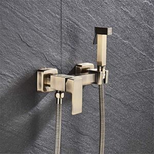 MINJING Water-Tap Bath Shower Systems Bidet Faucets, Antique Bronze Bathroom Shower Tap, Bidet Toilet Sprayer, Toilet Washer Mixer Shower,Antique Bronze B