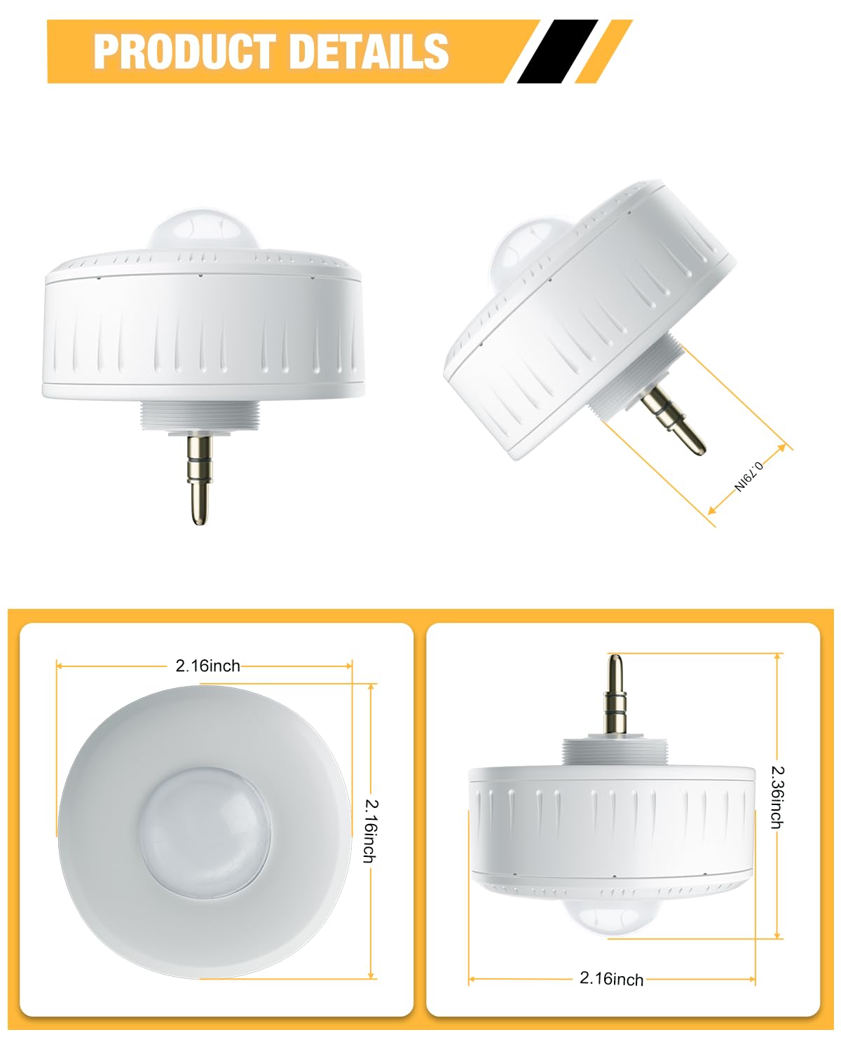 JC-LGL 210W LED Linear High Bay Light with PIR Sensor，LED High Bay Shop Lights Fixture, Compatible with Industrial 120-277V, LED Linear High Bay Light for Shop Garage Warehouse